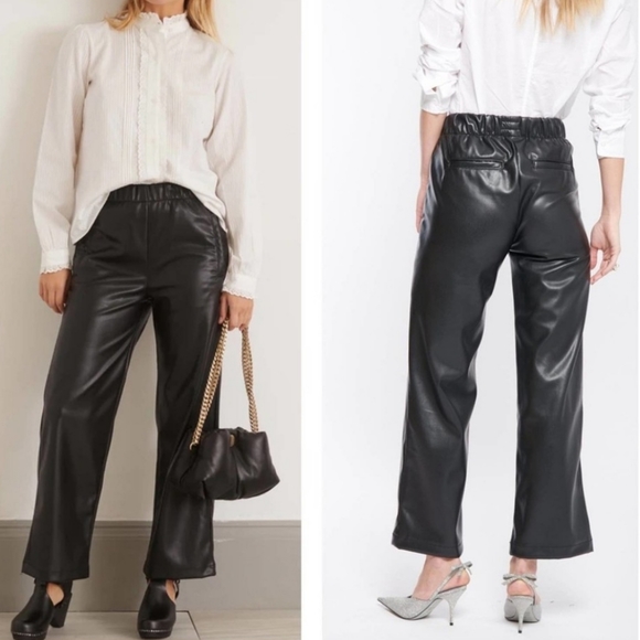 MOTHER | Pants & Jumpsuits | New Mother The Skippet Faux Leather Ankle ...